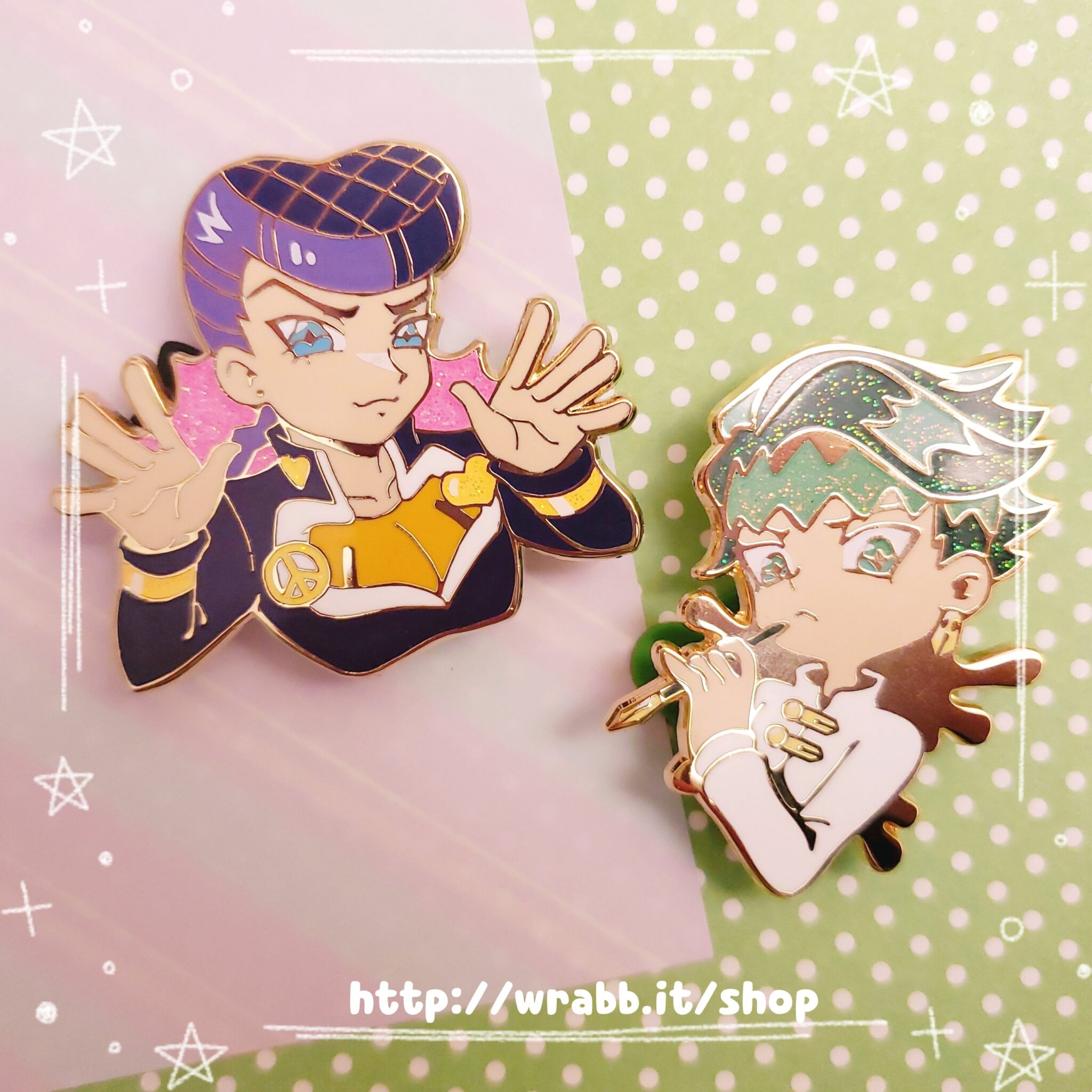 STARLINE: JJBA Enamel Pins – Part 4 – Wrabbit-Art